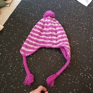 The North Face | Accessories | The North Face Purple Stripe Winter Hat ...